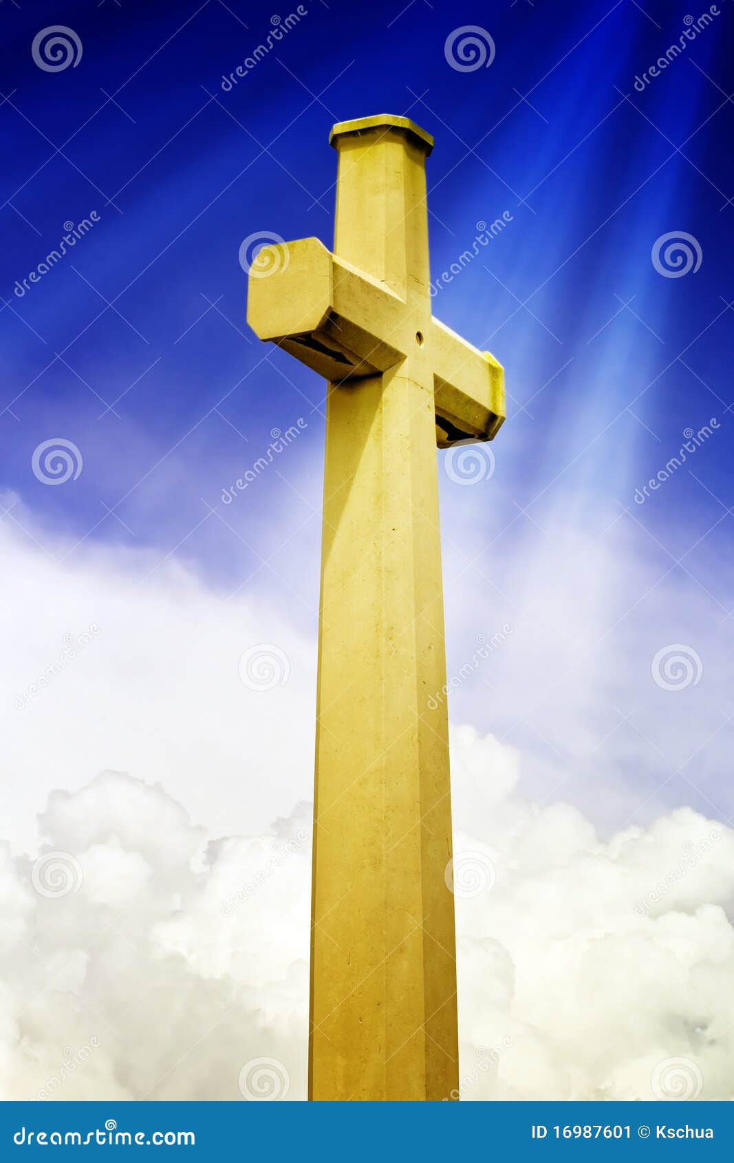 Cross with rays of light stock image. Image of faith - 16987601