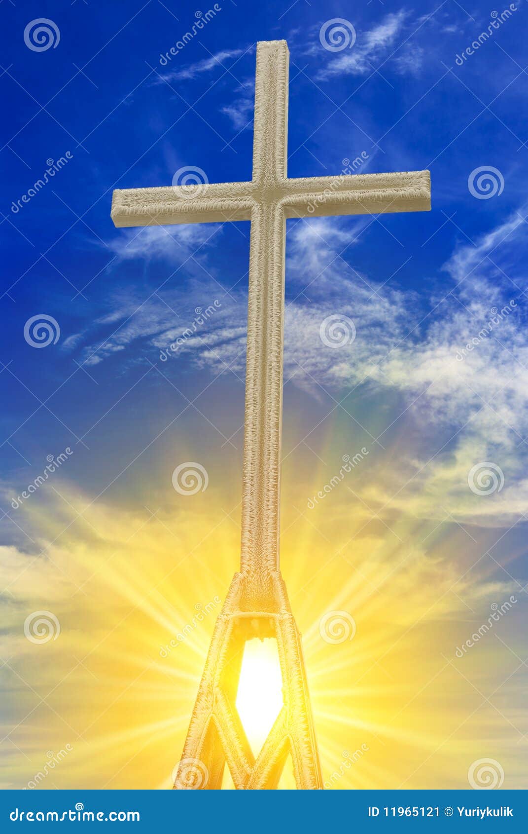 Cross in a rays of sun stock image. Image of faith, sparkle - 11965121
