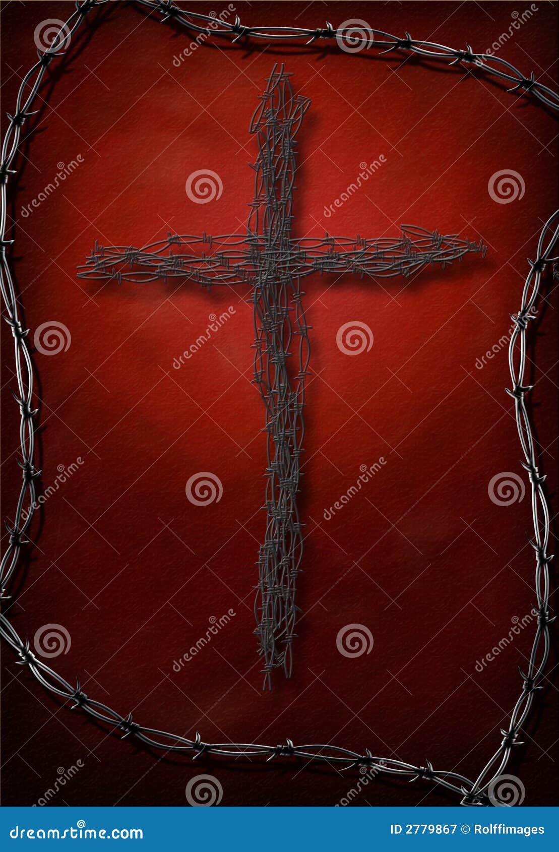 Cross on Red stock image. Image of stained, burnt, ragged - 2779867