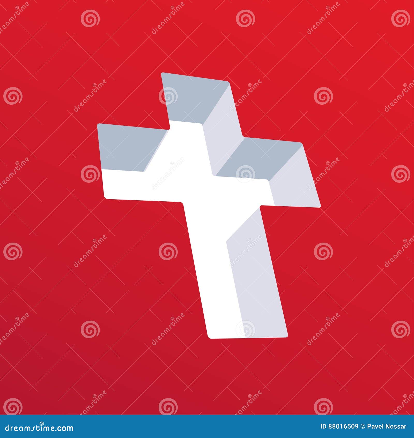 Cross on a red background stock illustration. Illustration of bible ...