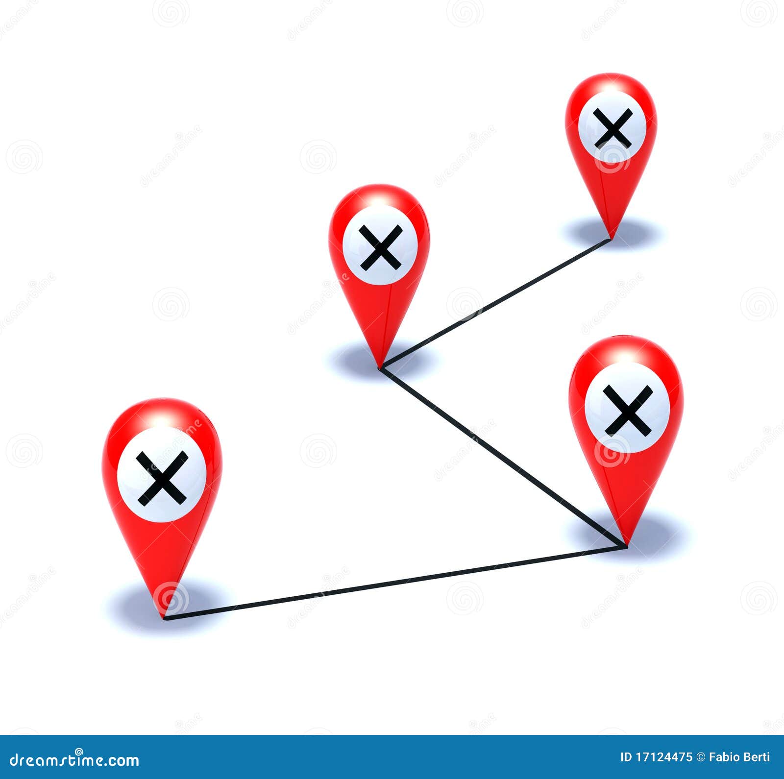 Cross on red pointer stock illustration. Illustration of marker - 17124475