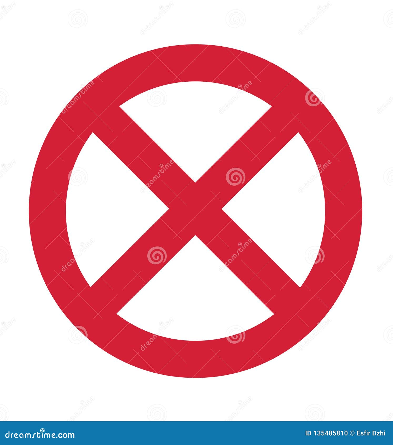 Cross Red Symbol Icon Isolated on White Background Stock Vector ...