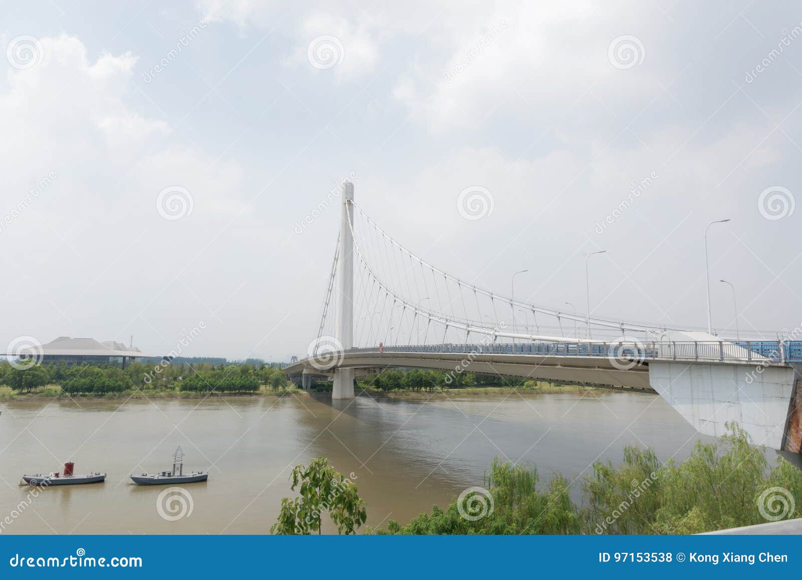 Cross - River Bridge stock photo. Image of water, construction - 97153538