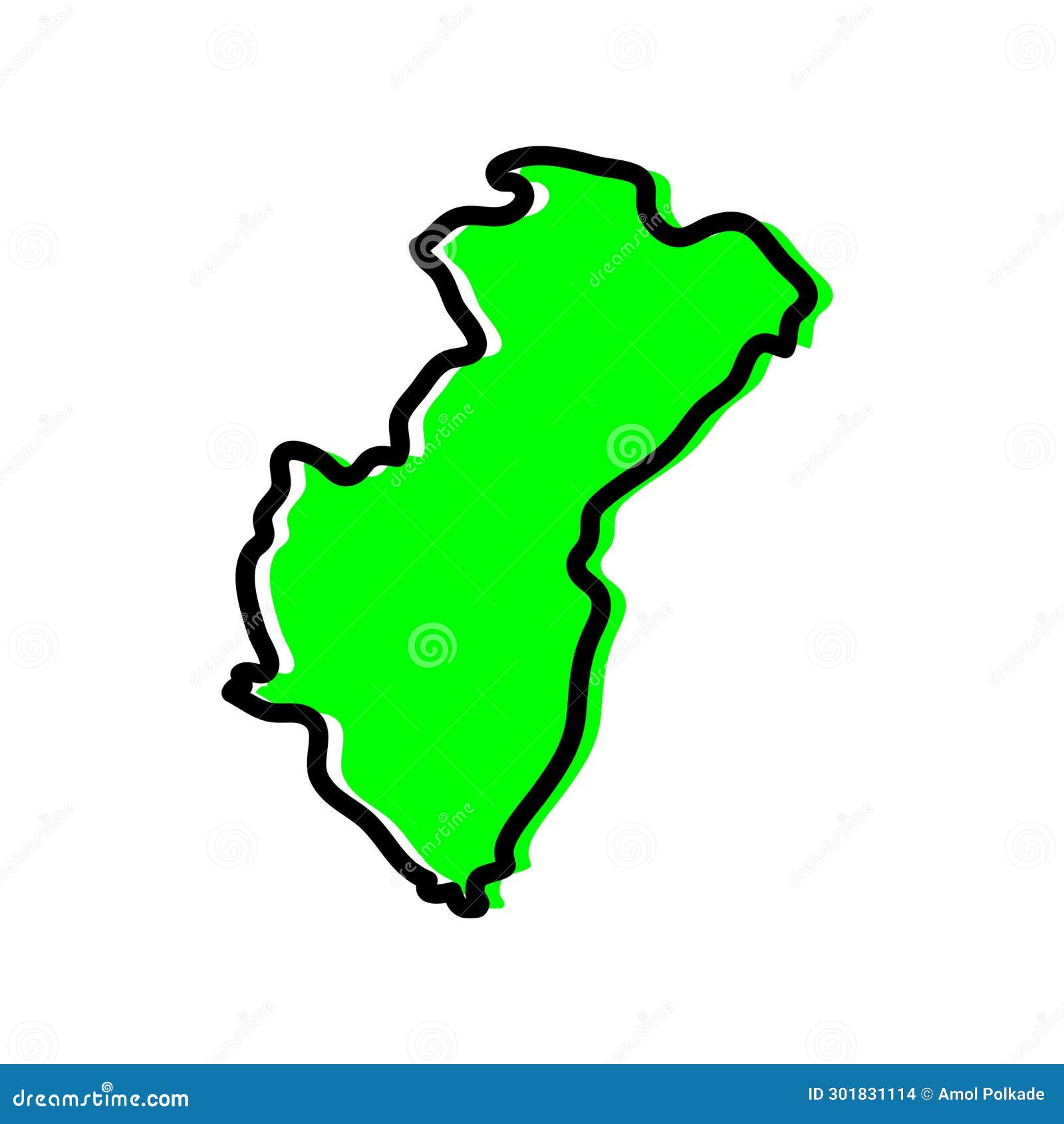 Cross River State of Nigeria Vector Map Illustration Stock Illustration ...