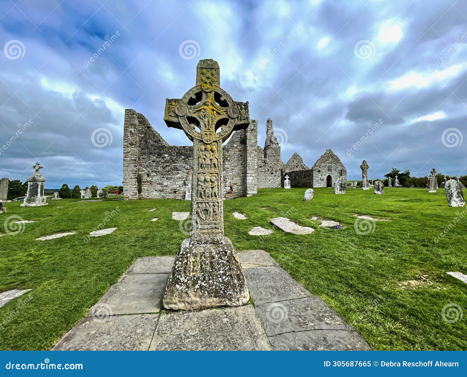 The Cross of the Scriptures, Clonmacnoise, Co. Offaly Stock Image ...