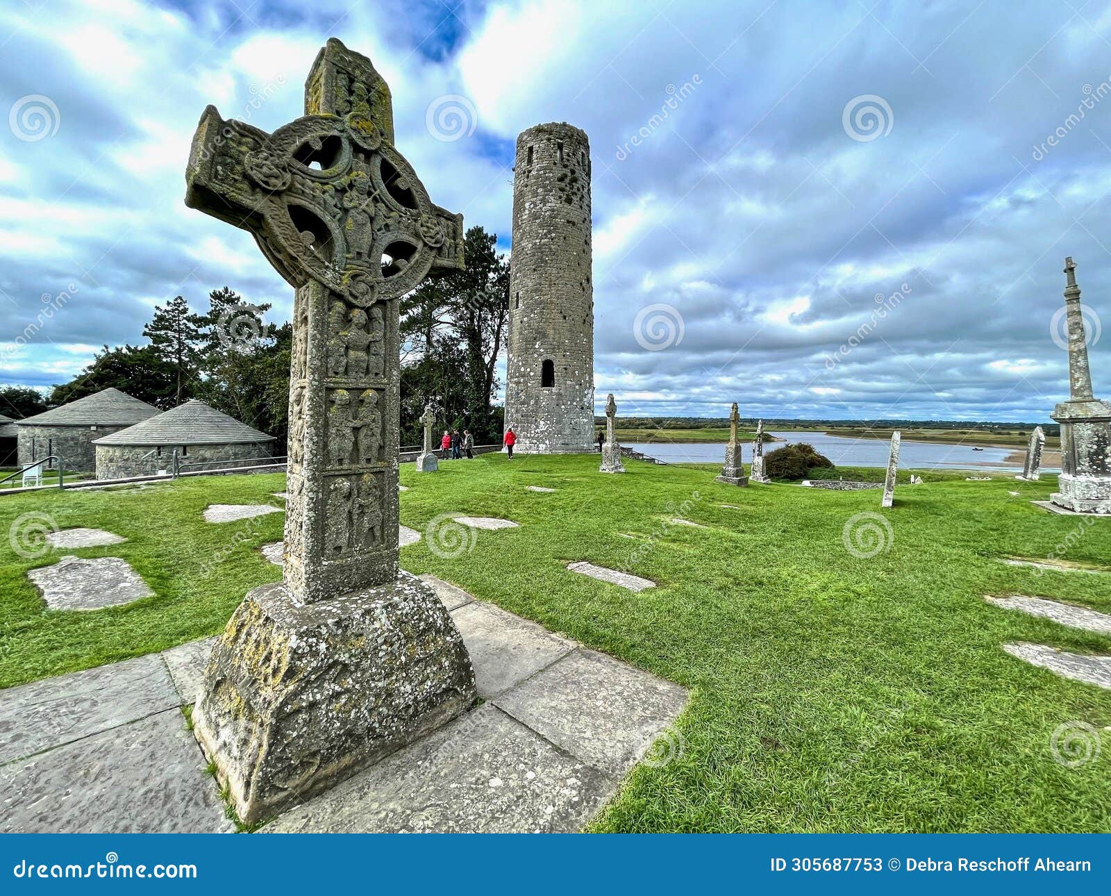 The Cross of the Scriptures, Clonmacnoise, Co. Offaly Stock Image ...