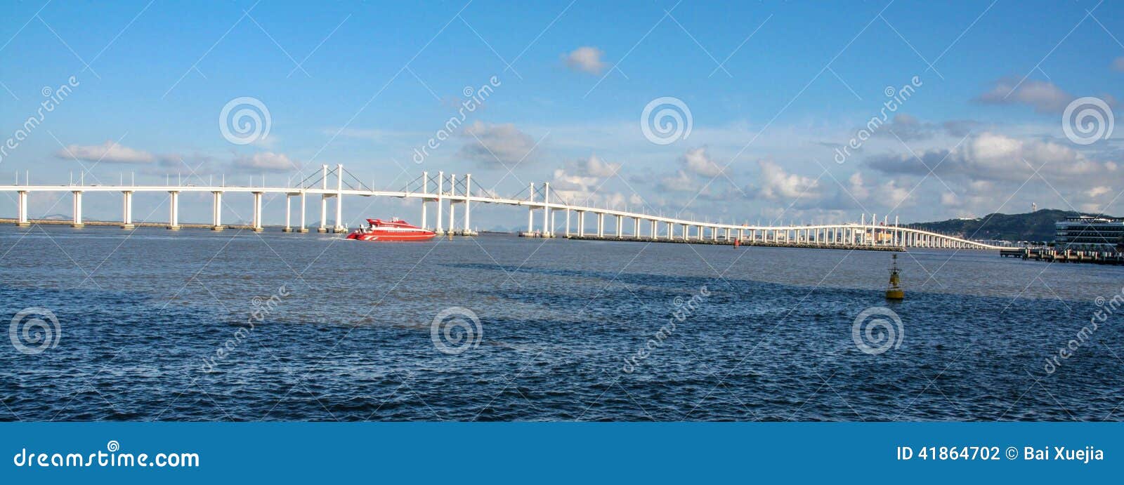 Cross-sea bridge in macao stock photo. Image of cross - 41864702