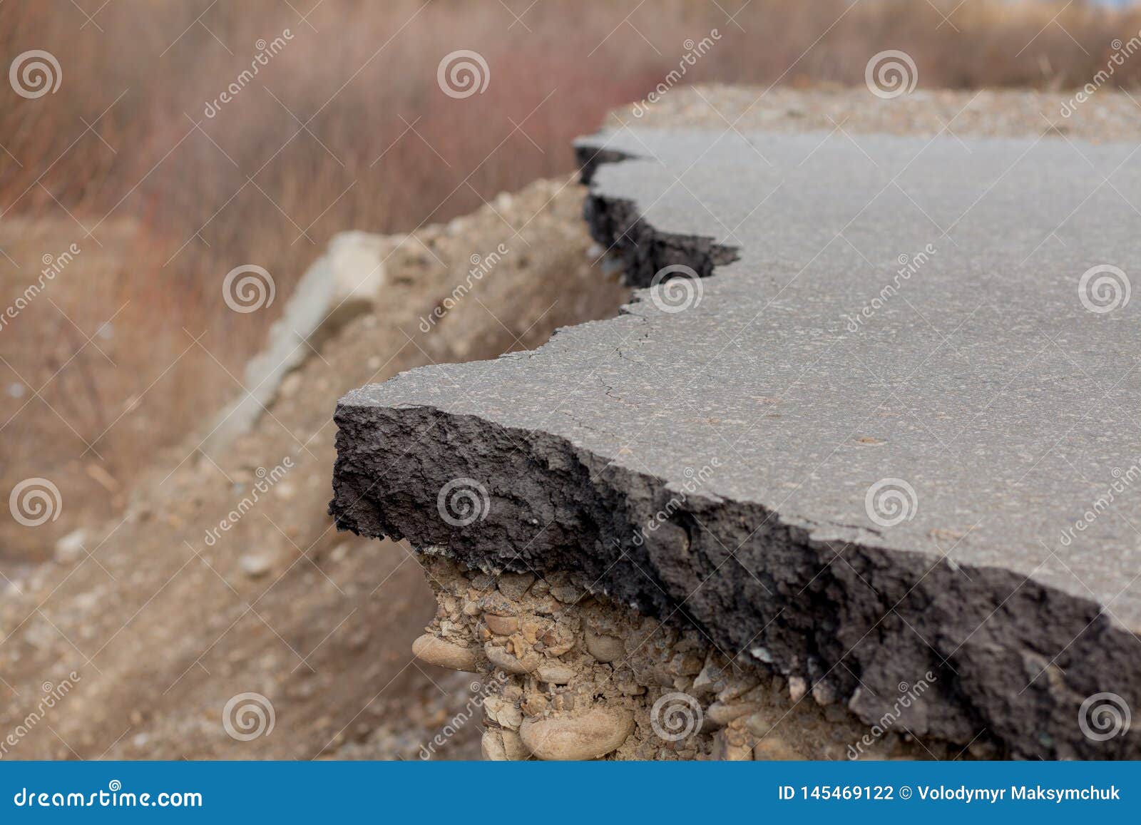 Cross Section of Asphalt Road with Blue Sky Background Stock Photo ...