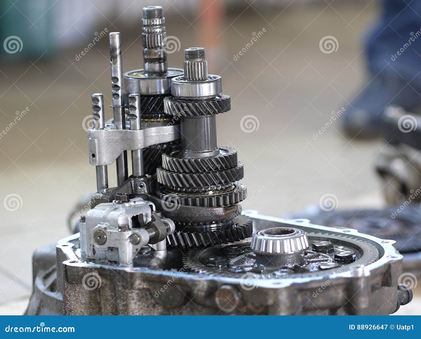 Cross-section of Car Transmission Stock Image - Image of gear ...