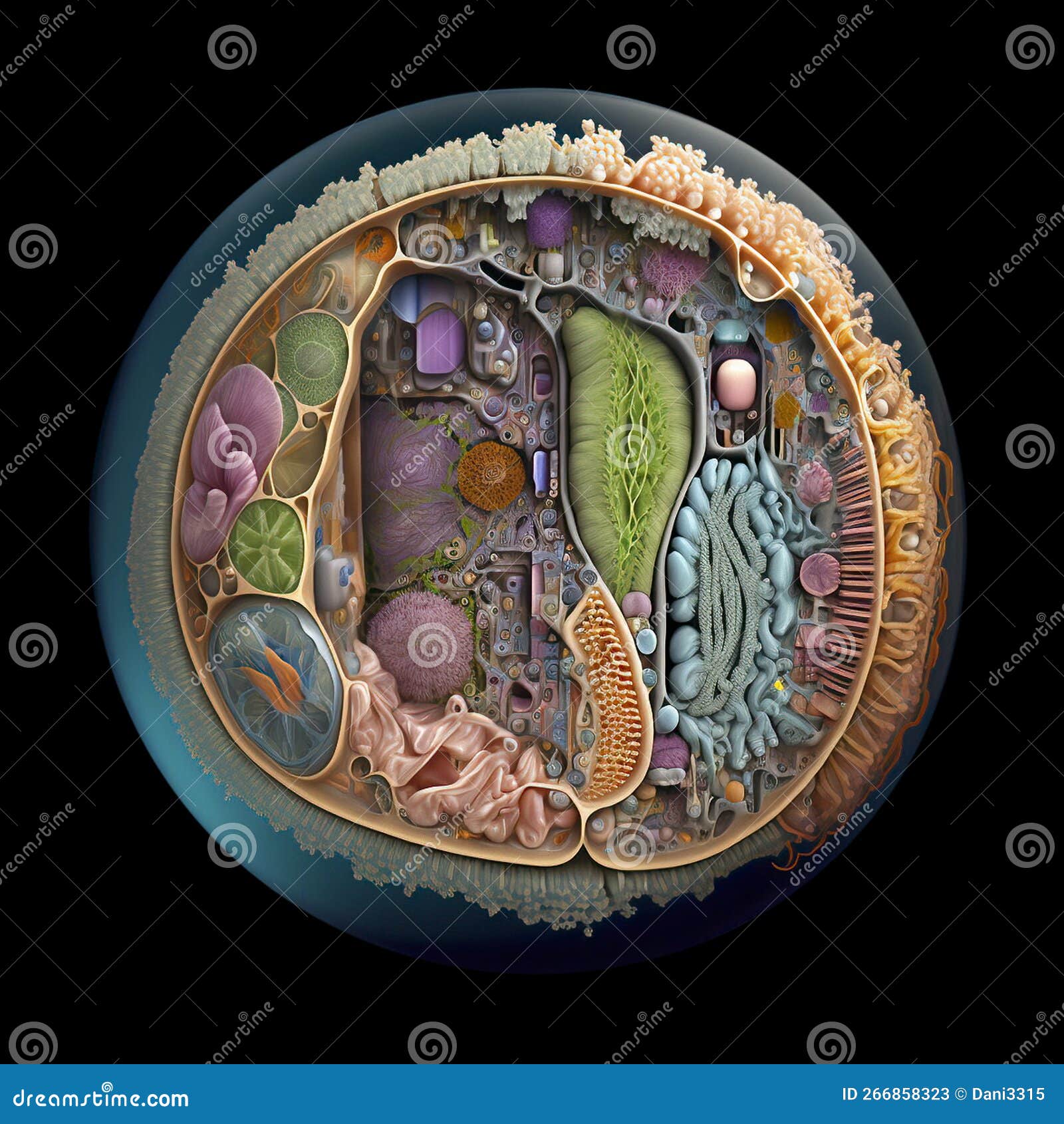 Cross Section through a Cell with Two-Membrane Cell Wall of Gram ...