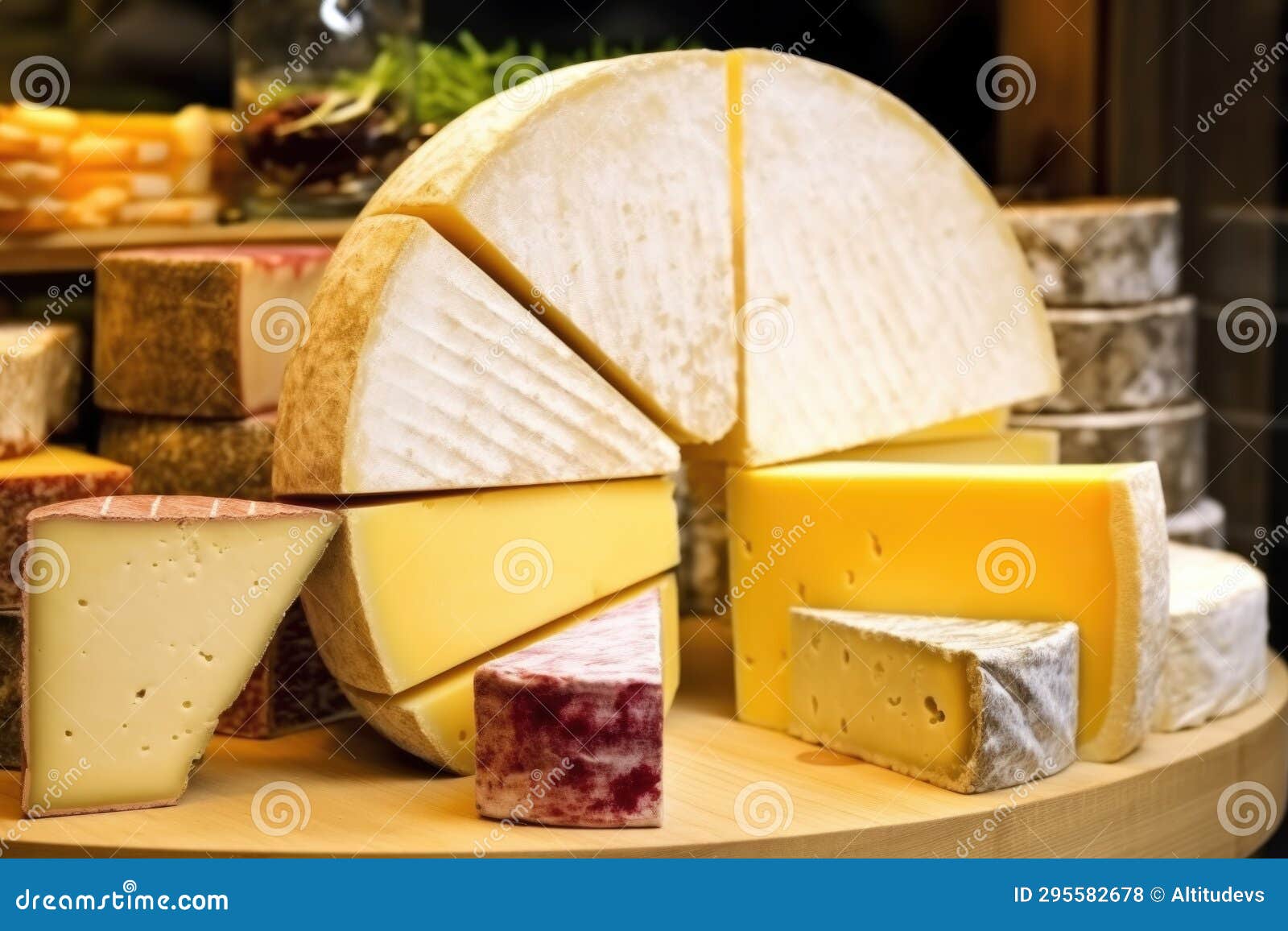 Cross-section of a Cheese Wheel, Showing Layers Stock Photo - Image of ...