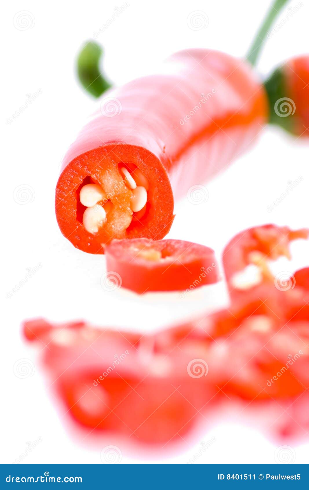 Cross section of chilli stock image. Image of seeds, heat - 8401511