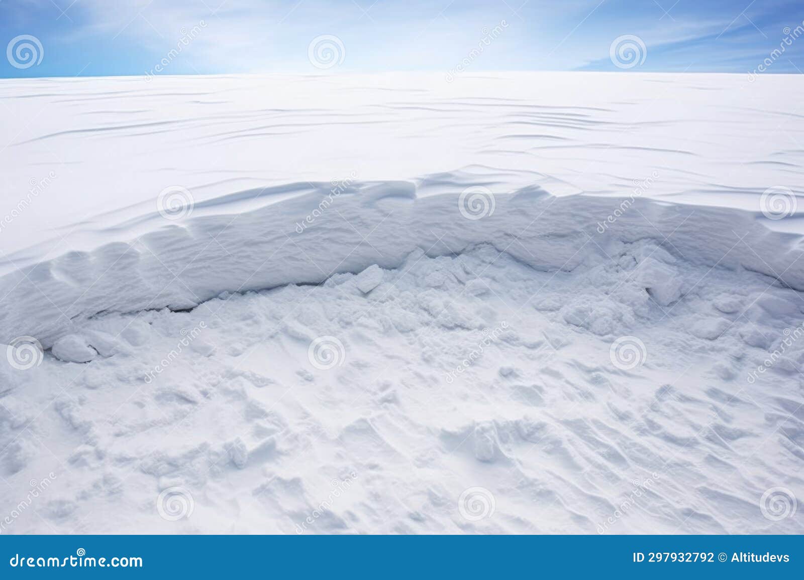 Cross-section of Compacted, Layered Snow Stock Illustration ...