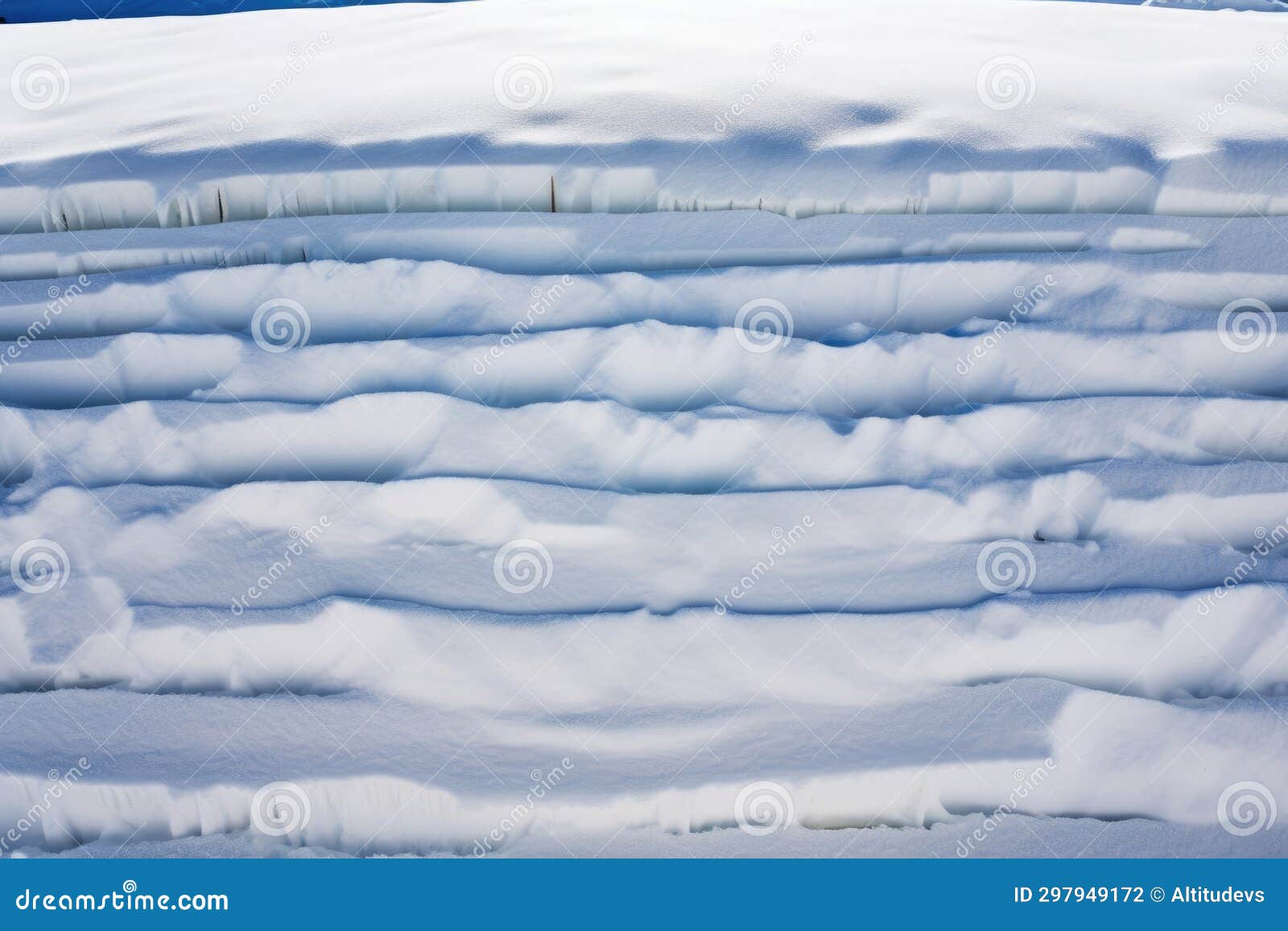 Cross-section of Compacted, Layered Snow Stock Photo - Image of snow ...