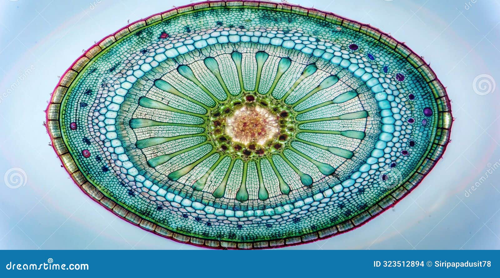 Cross Section Dicot Monocot and Root of Plant Stem Under the Microscope ...