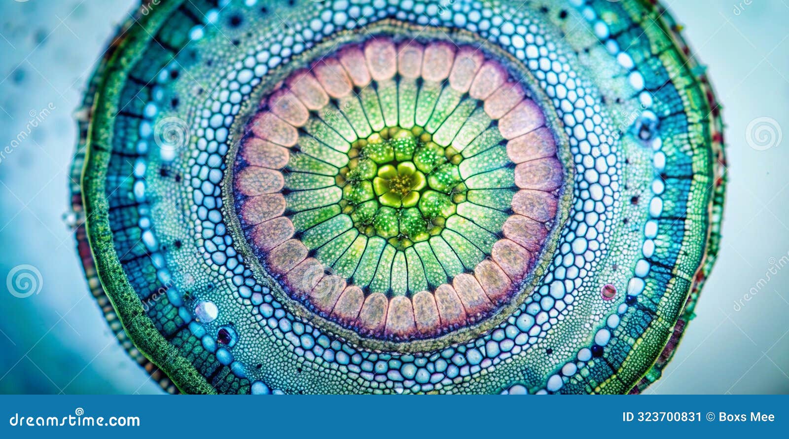Cross Section Dicot Monocot and Root of Plant Stem Under the Microscope ...