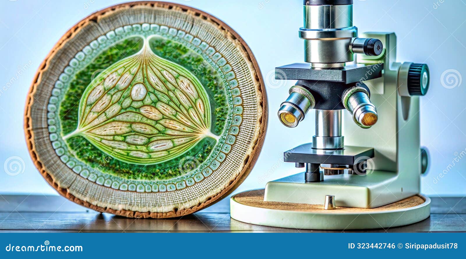 Cross Section Dicot Monocot and Root of Plant Stem Under the Microscope ...