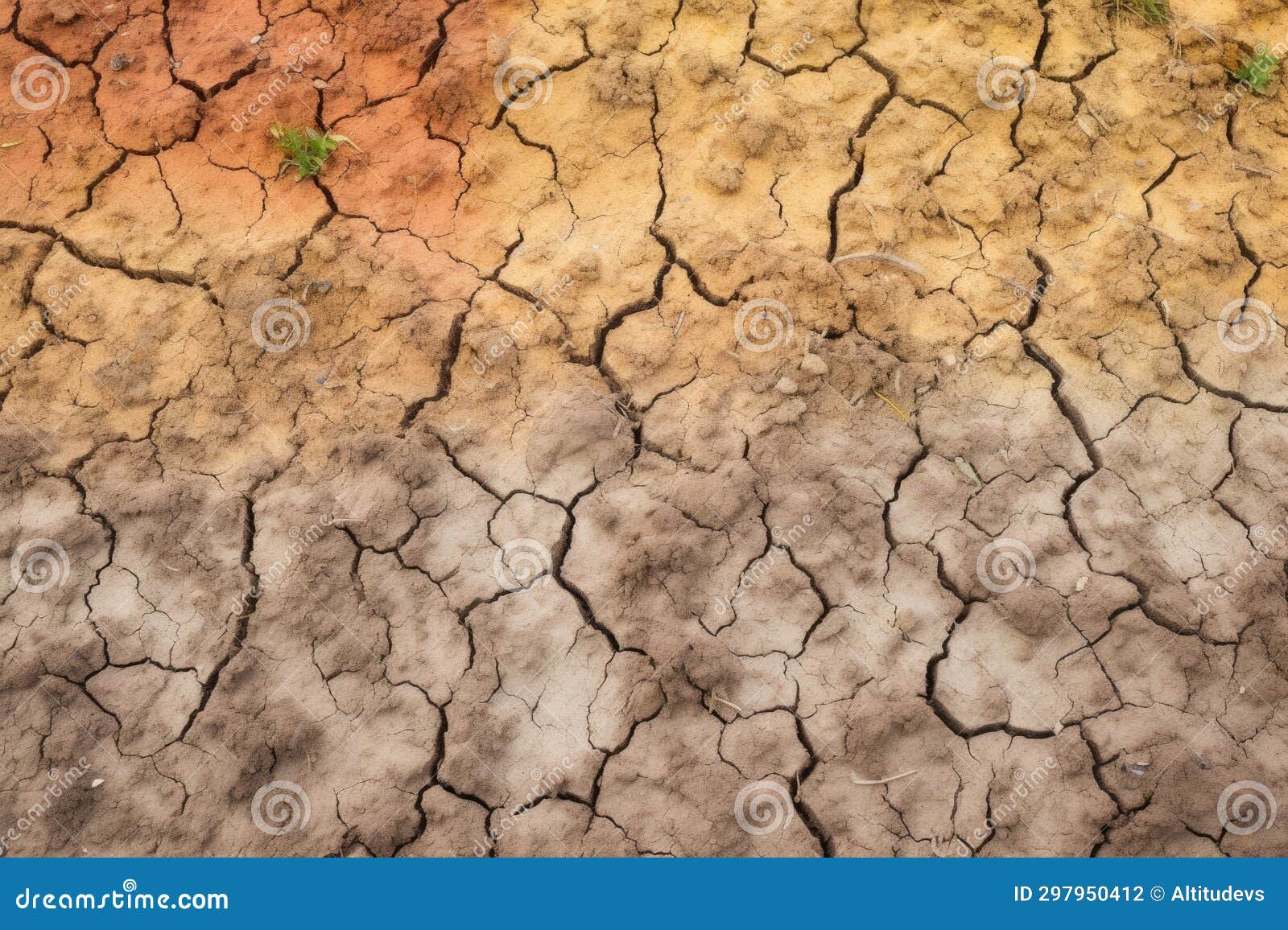 Cross-section of Drought-affected Soil Stock Illustration ...