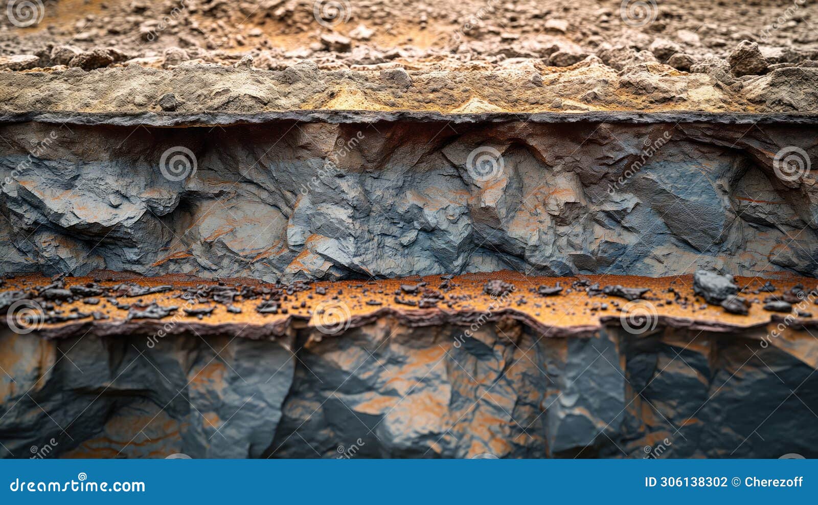 Cross-section of the Earth S Crust with Diamond Deposits Stock Photo ...