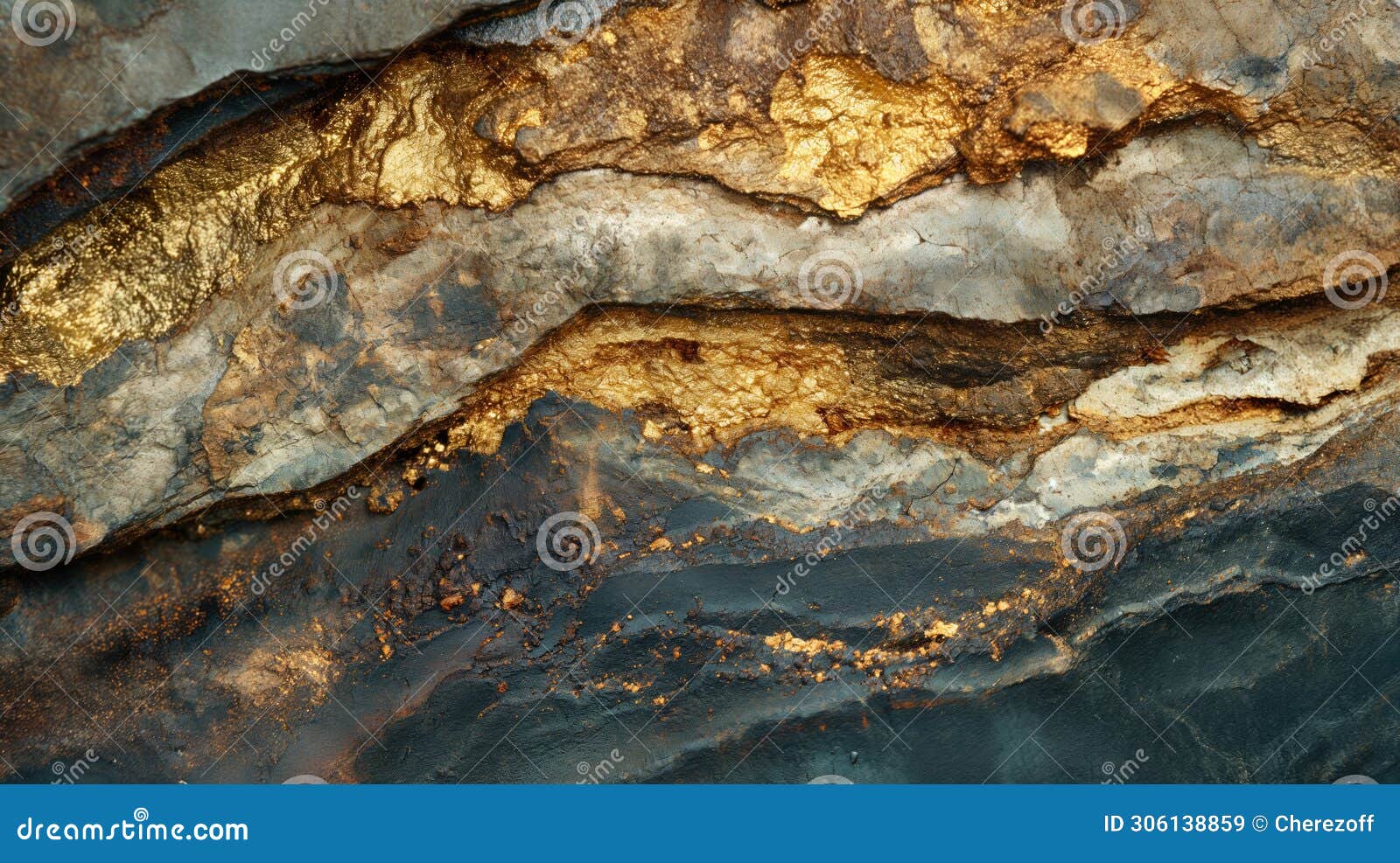 Cross-section of the Earth S Crust with Gold Deposits Stock Image ...