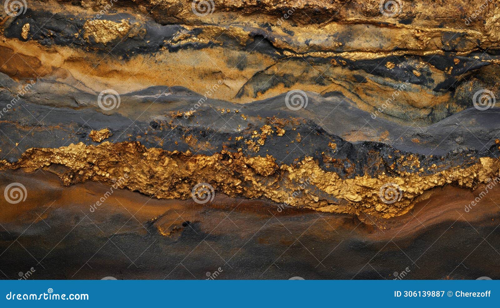 Cross-section of the Earth S Crust with Gold Deposits Stock Image ...