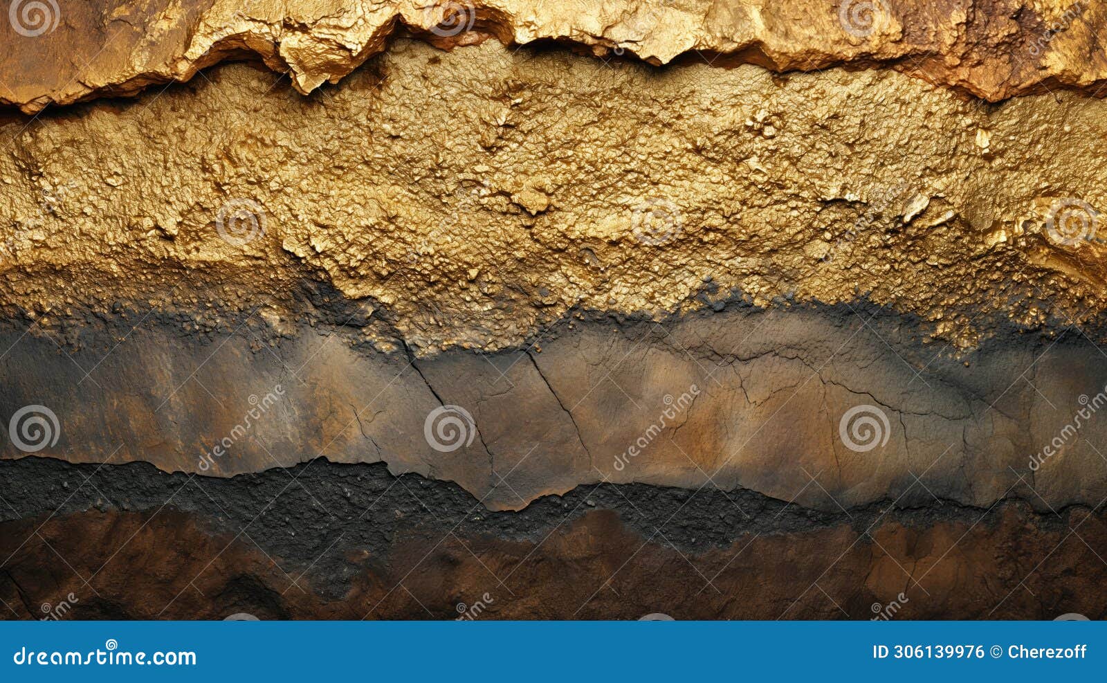 Cross-section of the Earth S Crust with Gold Deposits Stock Photo ...