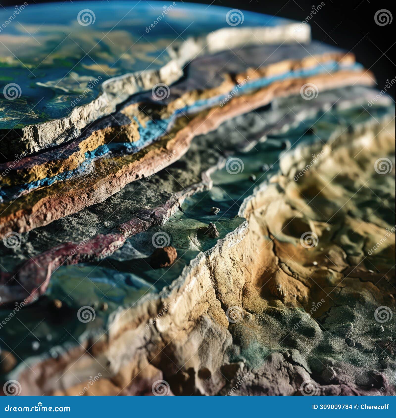 Cross-section of the Earth S Surface with Minerals Stock Photo - Image ...