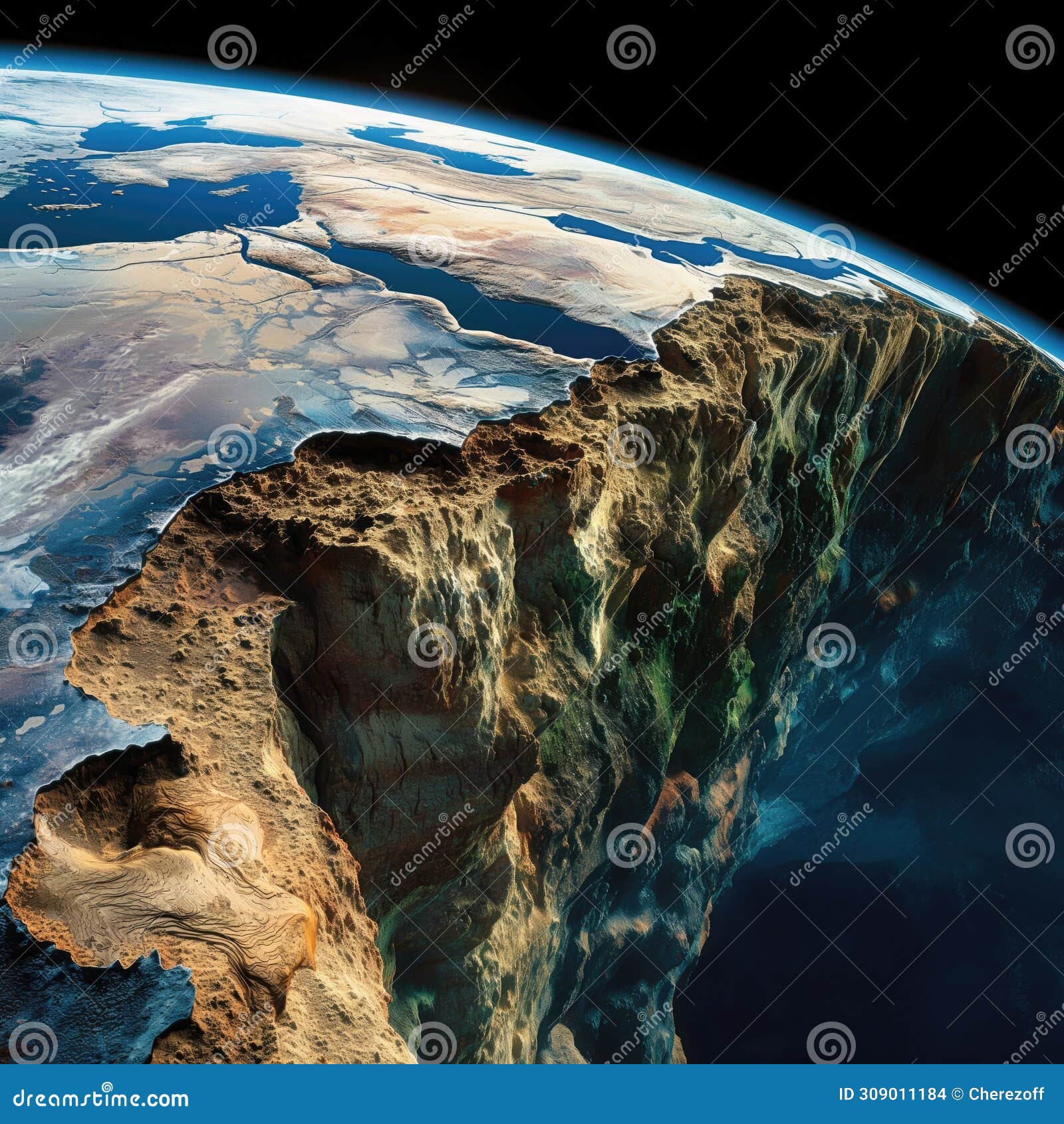 Cross-section of the Earth S Surface with Minerals Stock Photo - Image ...