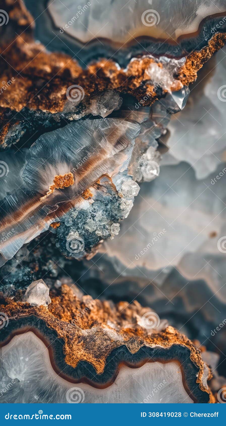 Cross-section of the Earth S Surface with Minerals Stock Photo - Image ...