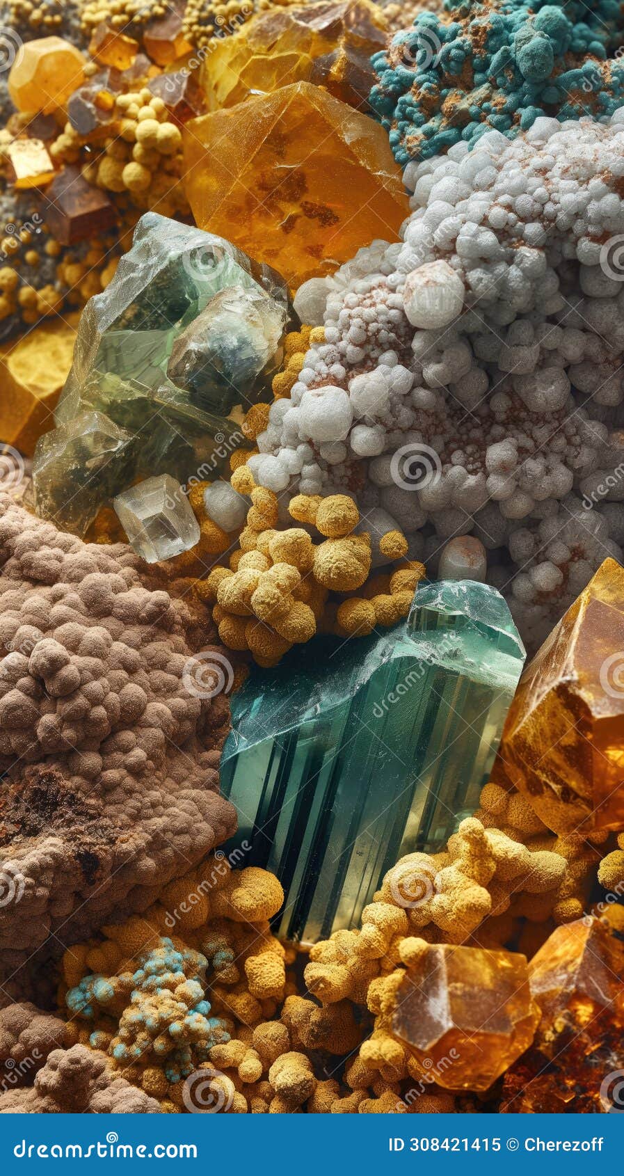 Cross-section of the Earth S Surface with Minerals Stock Image - Image ...