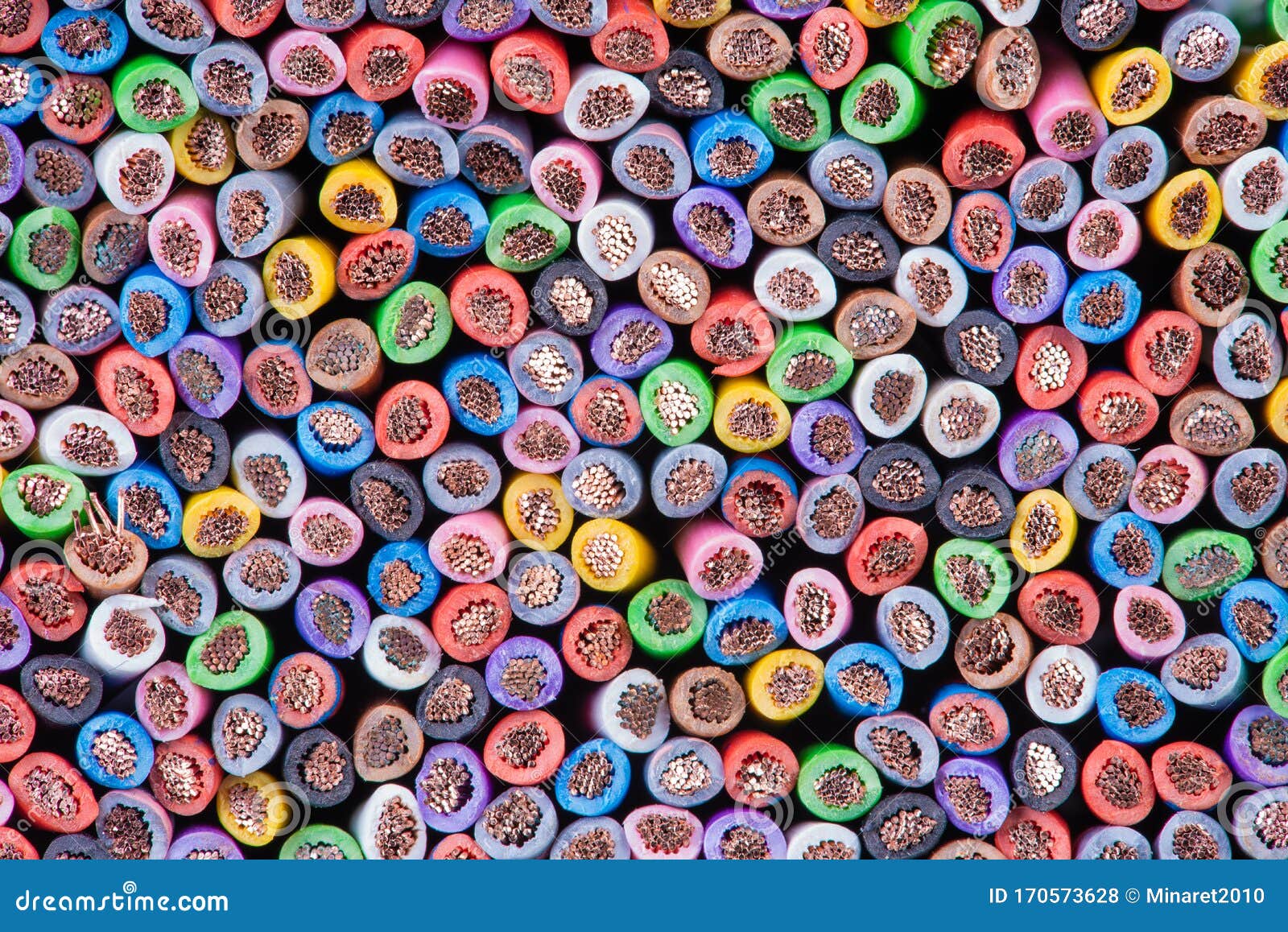 Cross Section of Electrical Installation Cable Stock Photo - Image of ...