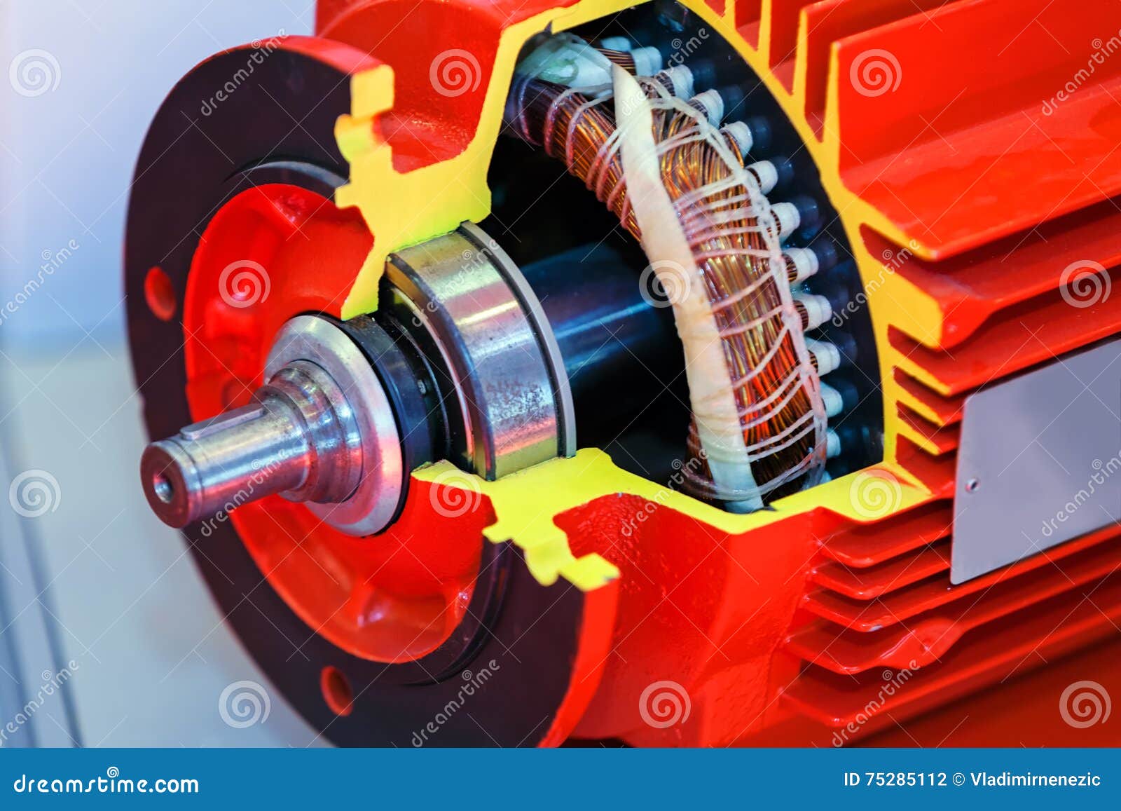 Cross Section of Engine Part Stock Photo - Image of mechanic, detail ...