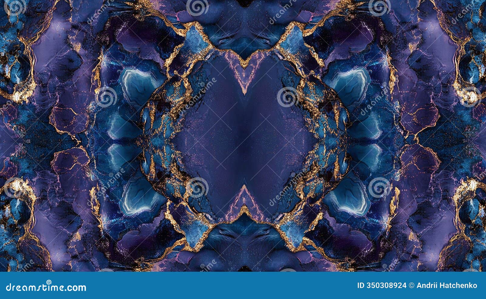 Cross-section of a Geode Reimagined As a Repeating Pattern with Crystal ...