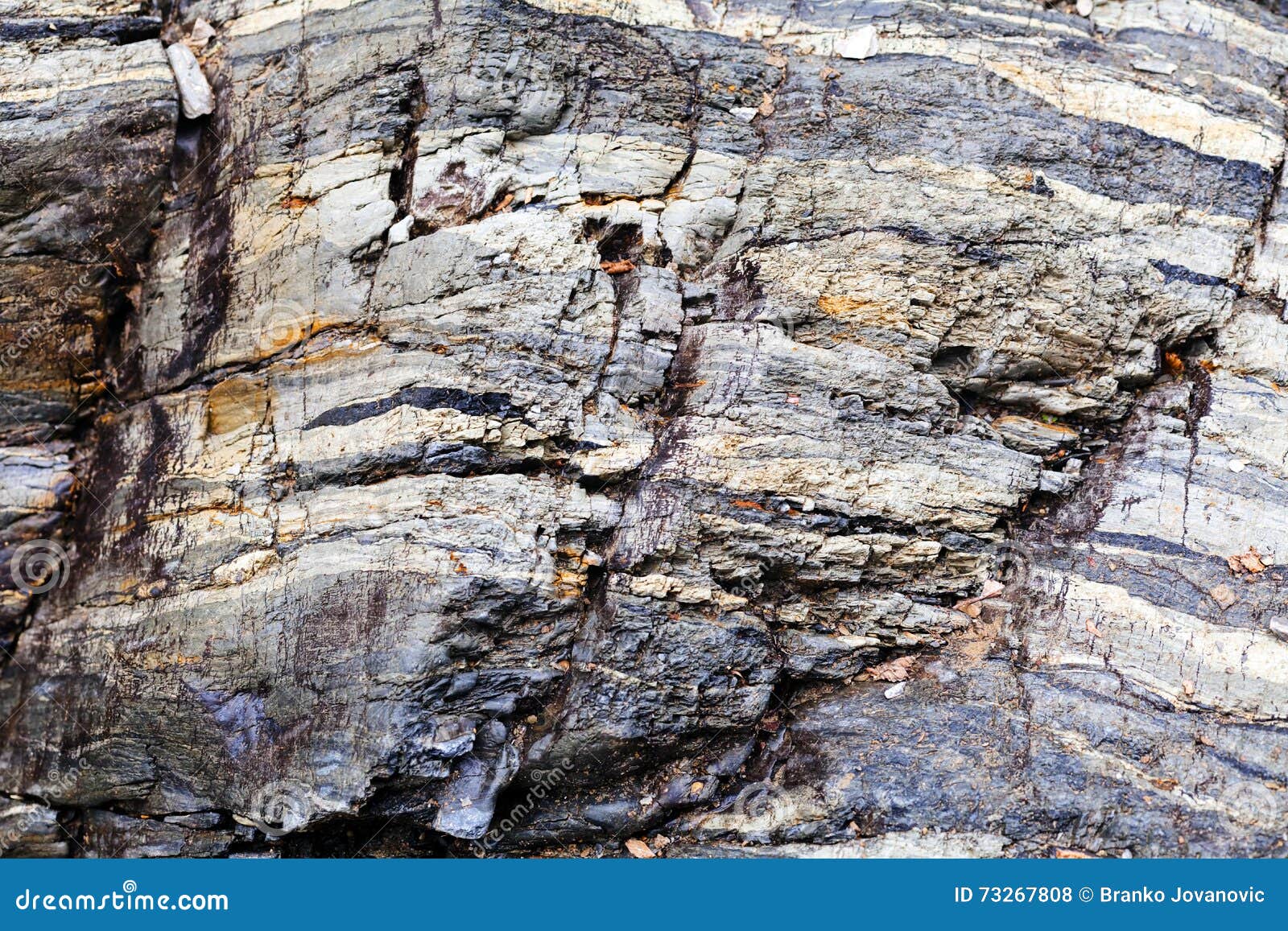 Cross-section of Grey Stone Wall Stock Photo - Image of rock, rusty ...