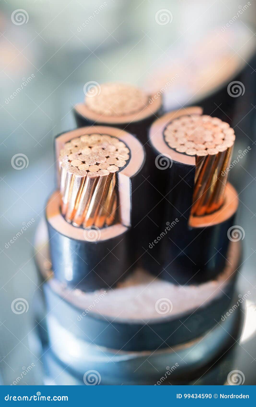 Cross Section of High-voltage Cable. Stock Photo - Image of industry ...