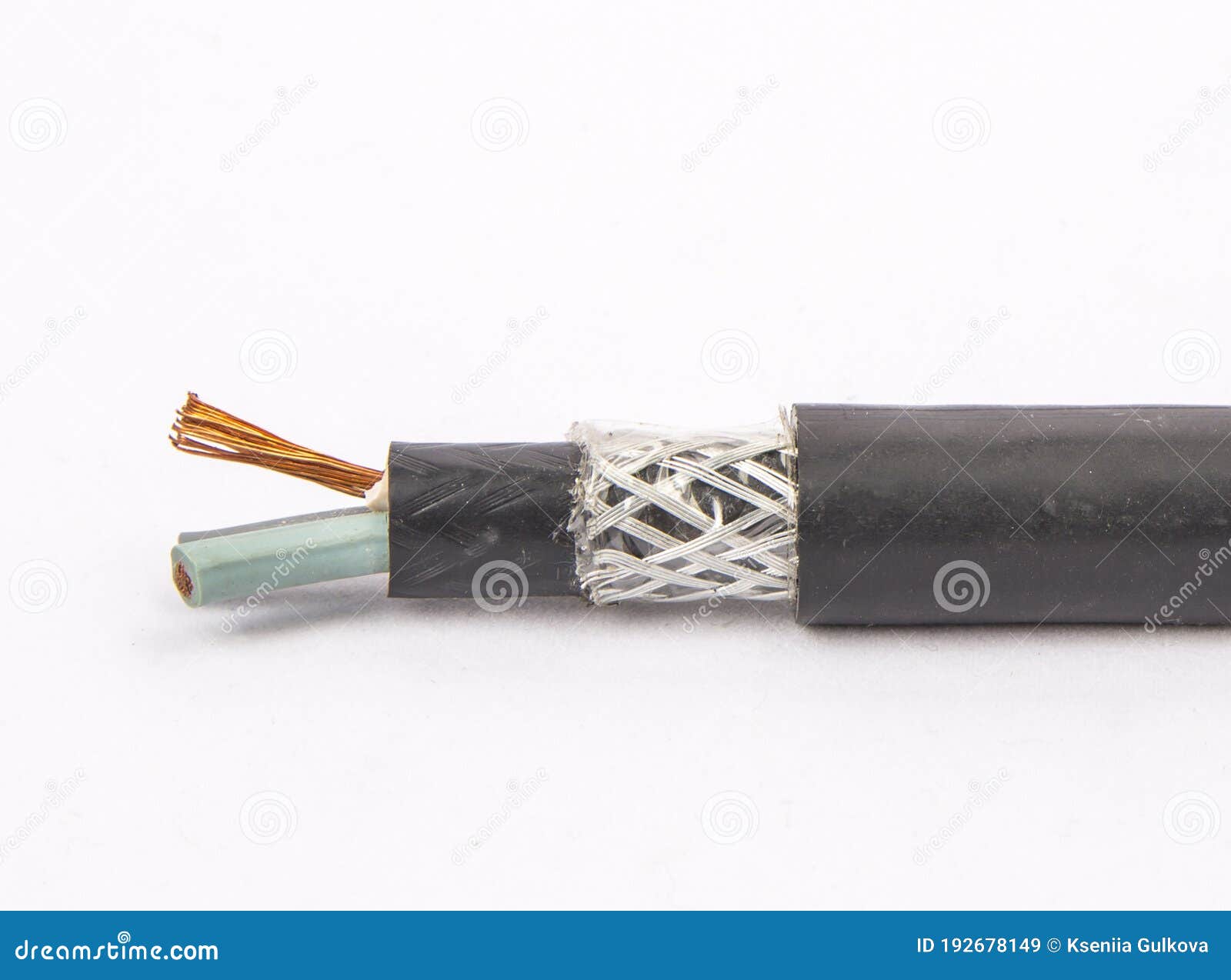Cross Section of High-voltage Cable, Polymer Insulation Stock Image ...