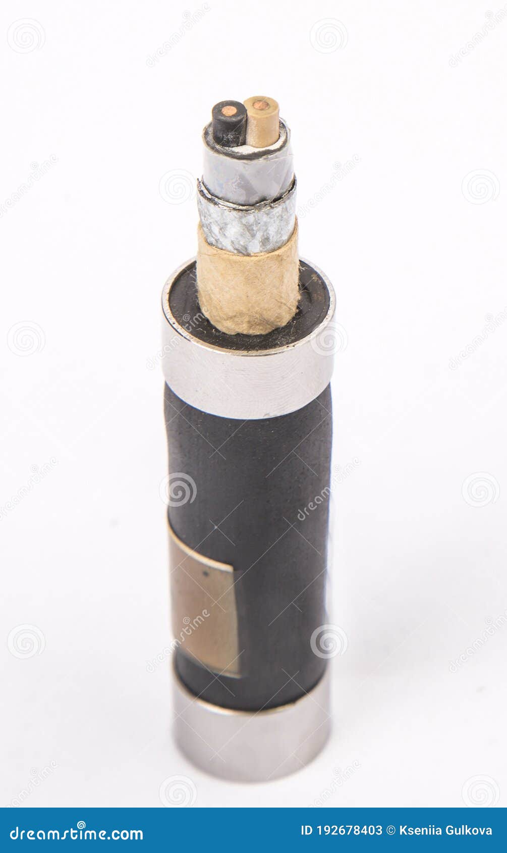 Cross Section of High-voltage Cable, Polymer Insulation Stock Image ...