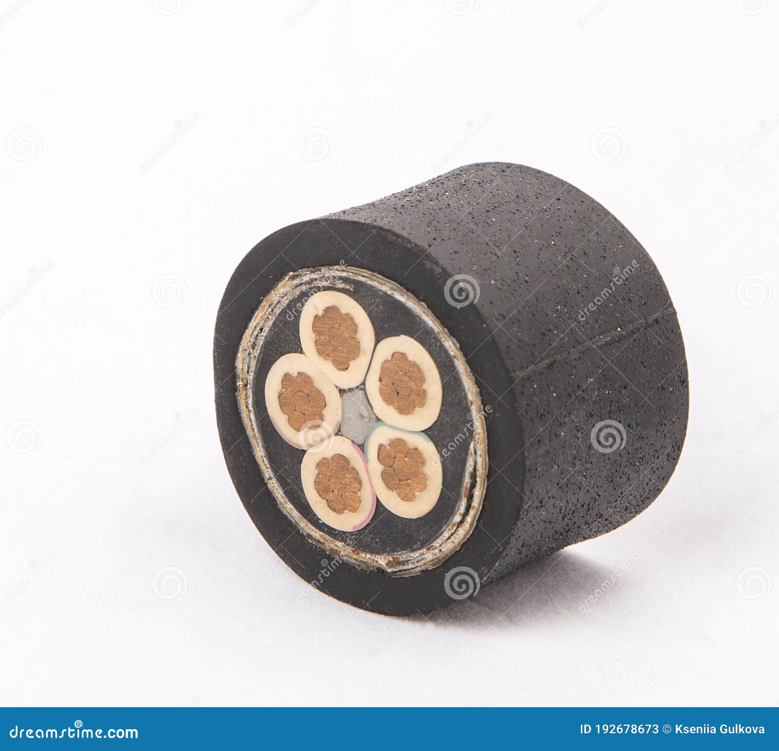 Cross Section of High-voltage Cable, Polymer Insulation Stock Image ...