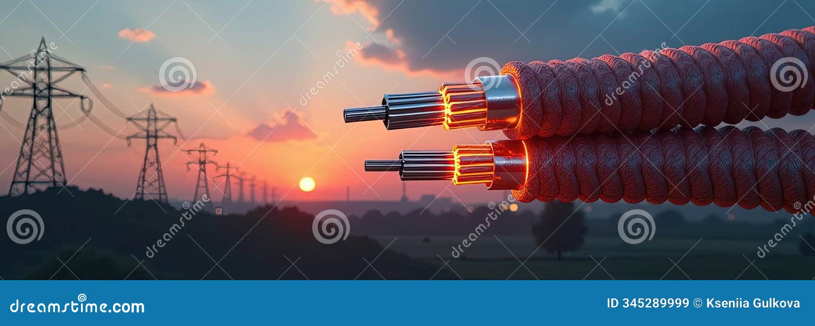 Cross Section of High-voltage Cable High Quality Photo Stock ...