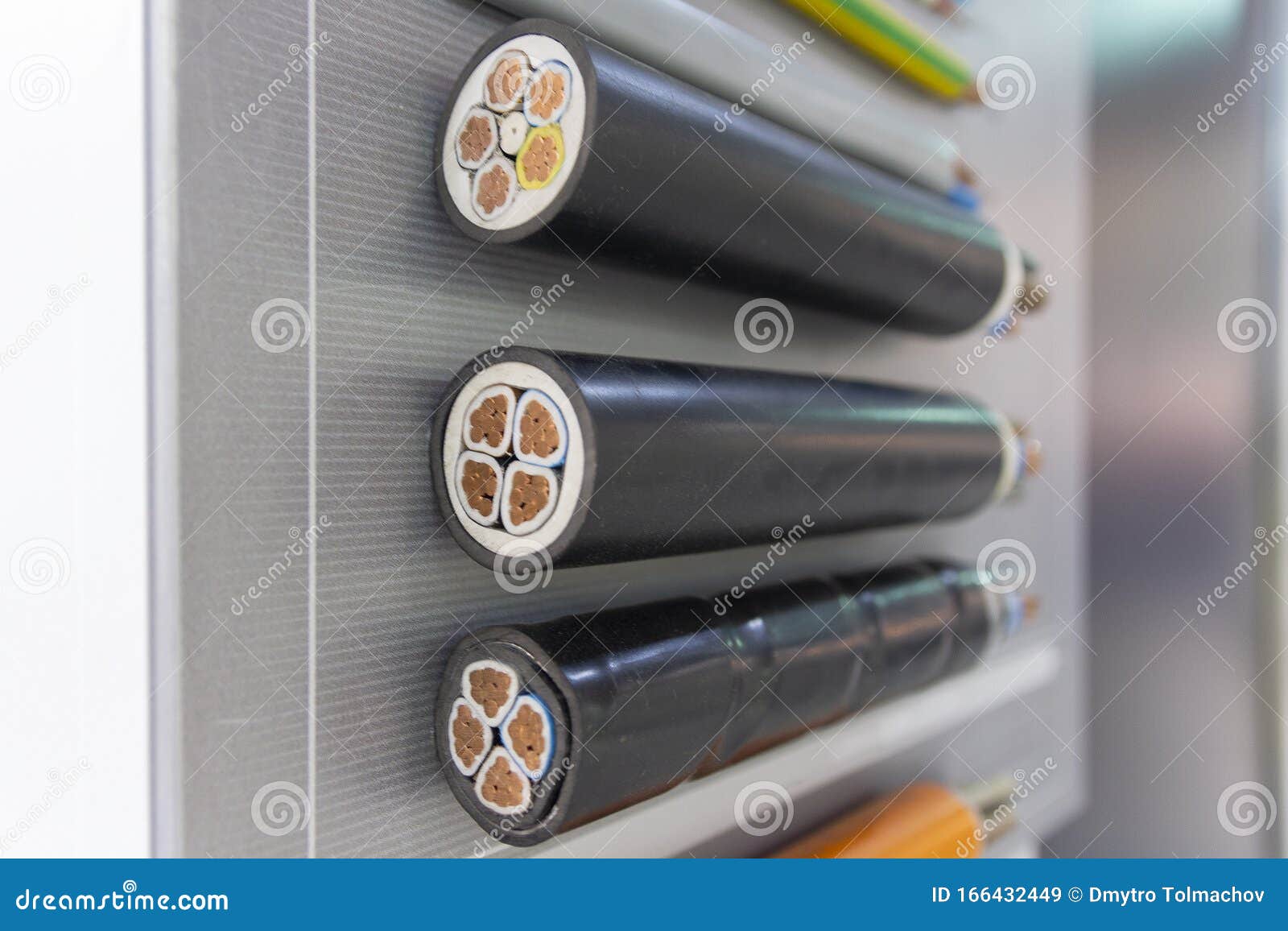 Cross Section of High-voltage Cable Stock Image - Image of equipment ...