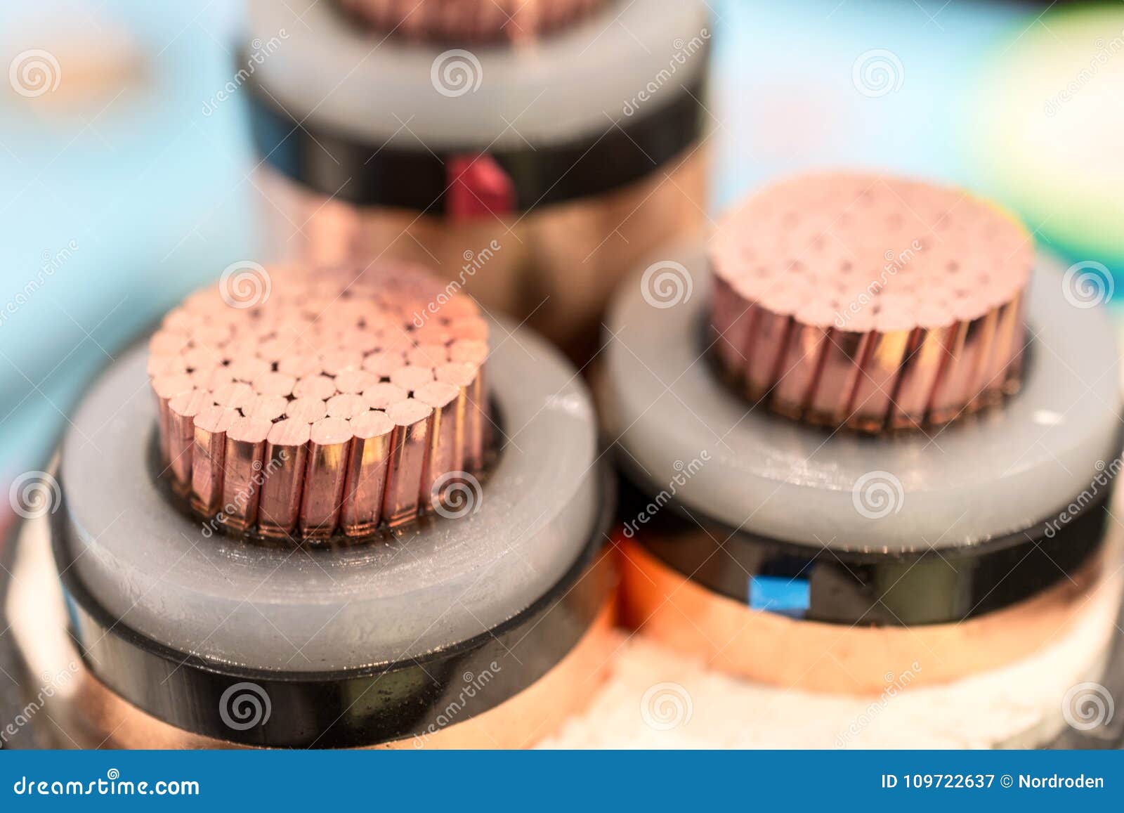 Cross Section of High-voltage Cable. Stock Image - Image of cable ...