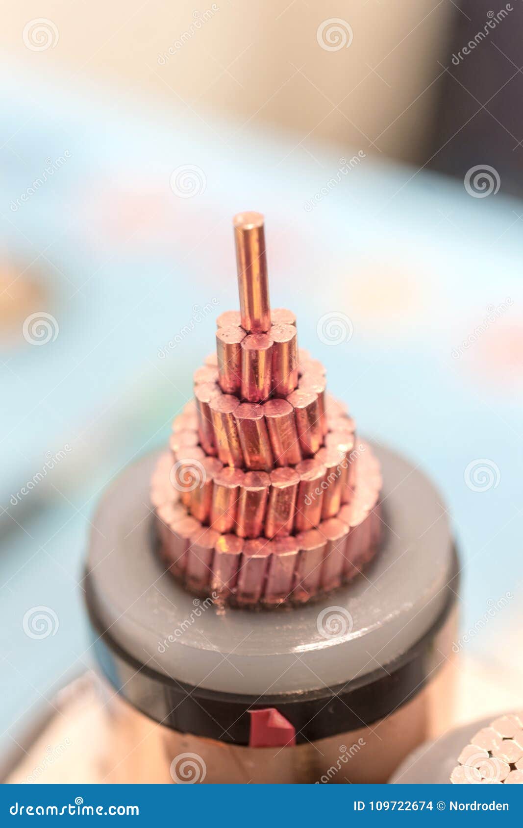 Cross Section of High-voltage Cable. Stock Photo - Image of ampere ...