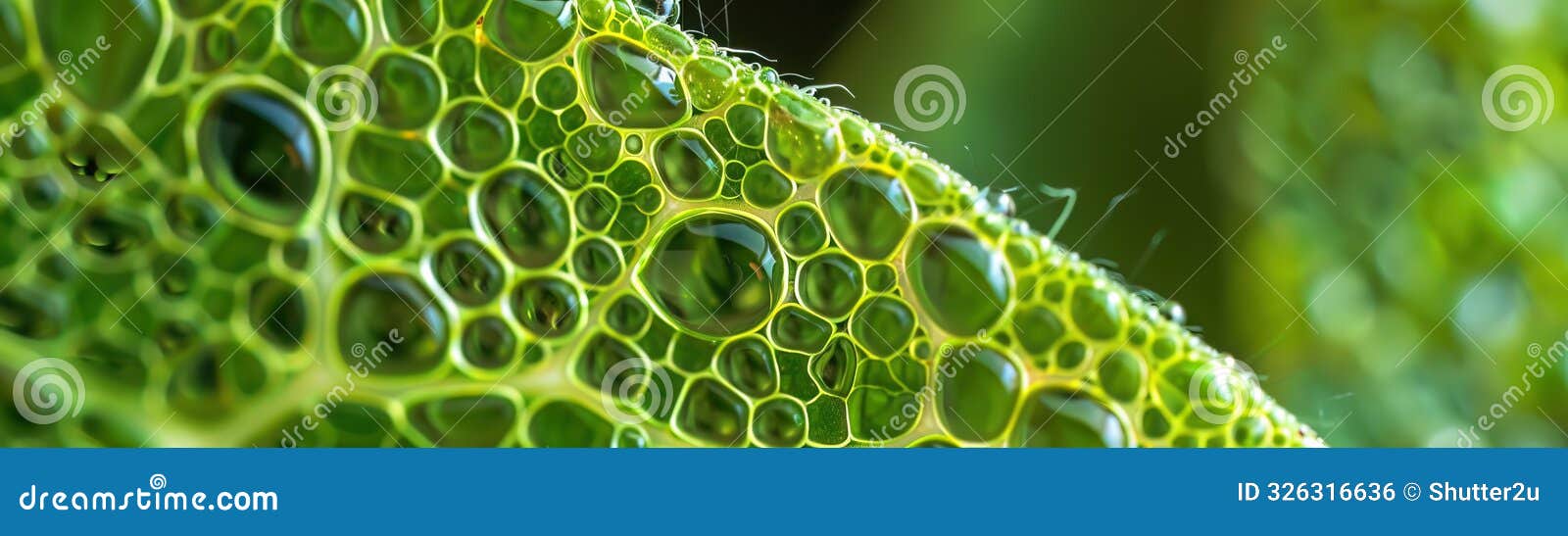 Cross Section Of A Leaf With Cells Powered By Tiny Bio Engines ...