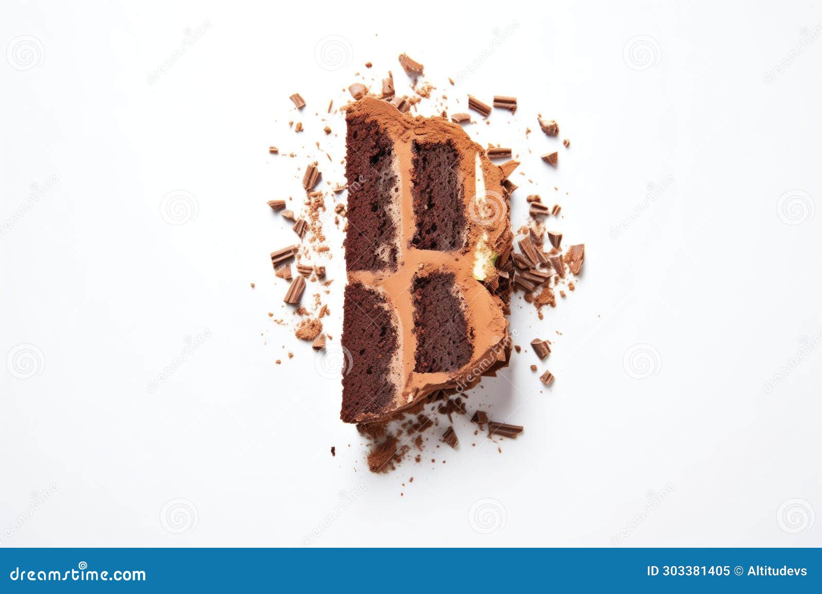 Cross-section of Moist Chocolate Cake Crumb Stock Image - Image of ...