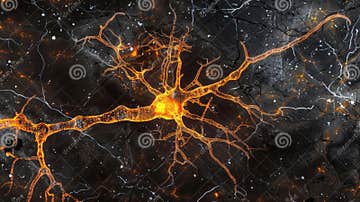 A Cross Section of a Neuron Showcasing the Extensive Dendritic Tree ...