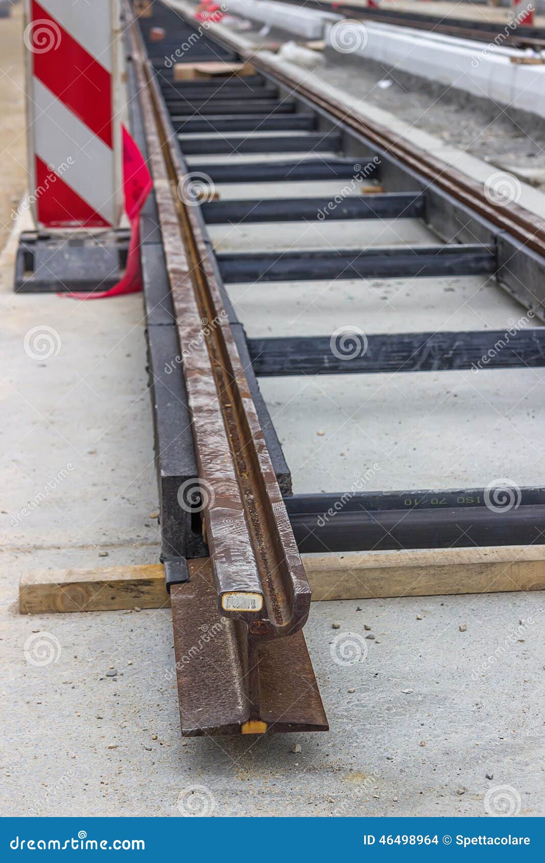 Cross Section of the New Profile Tram Rail 2 Stock Photo - Image of ...