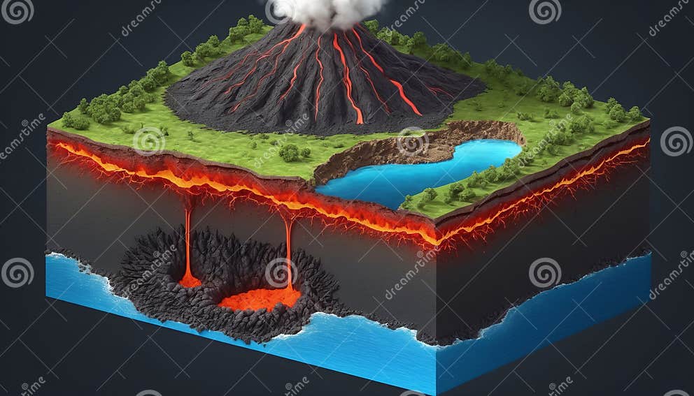 Cross-section of a Piece of the Earth S Crust, Different Composition ...