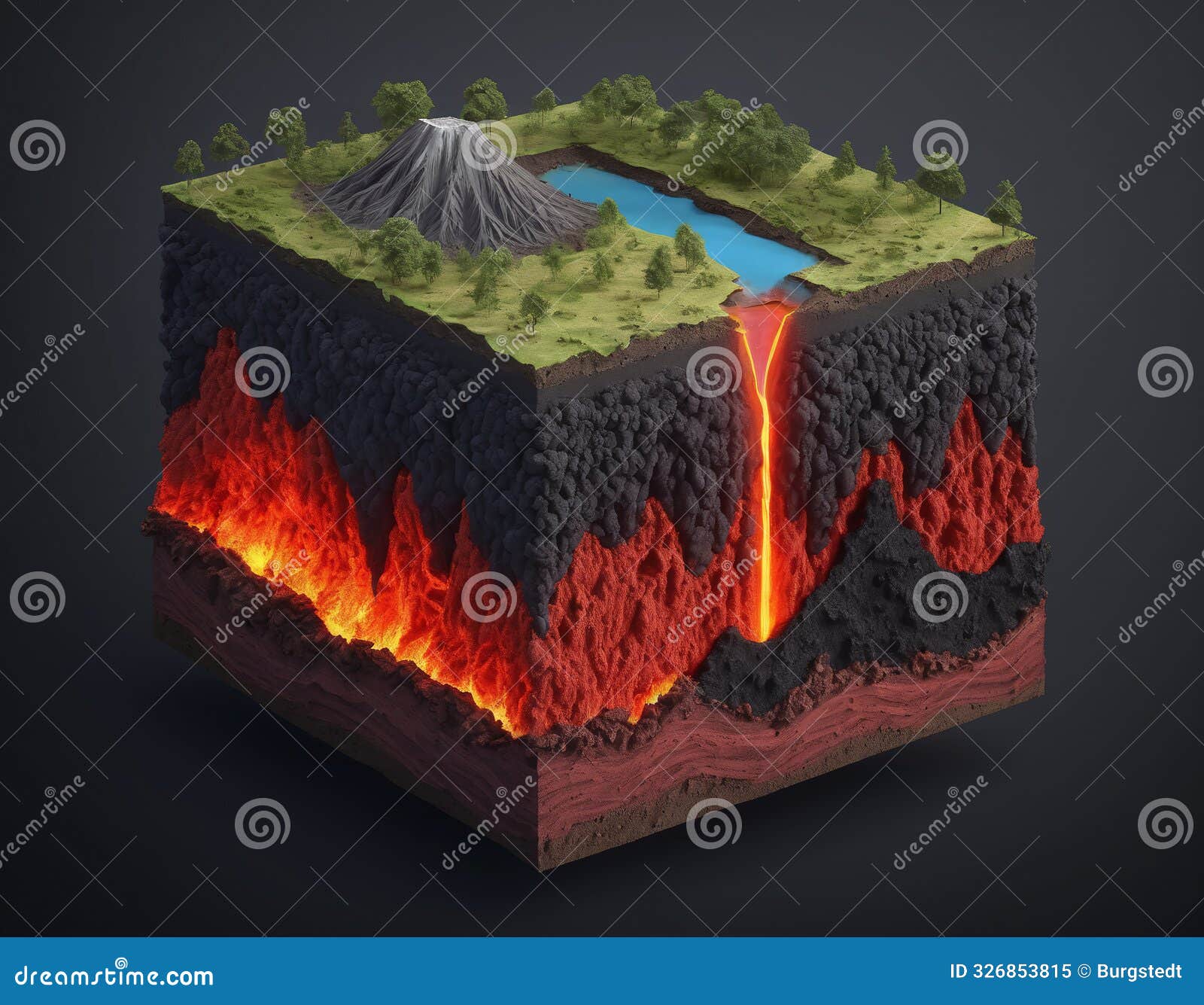 Cross-section of a Piece of the Earth S Crust, Different Composition ...