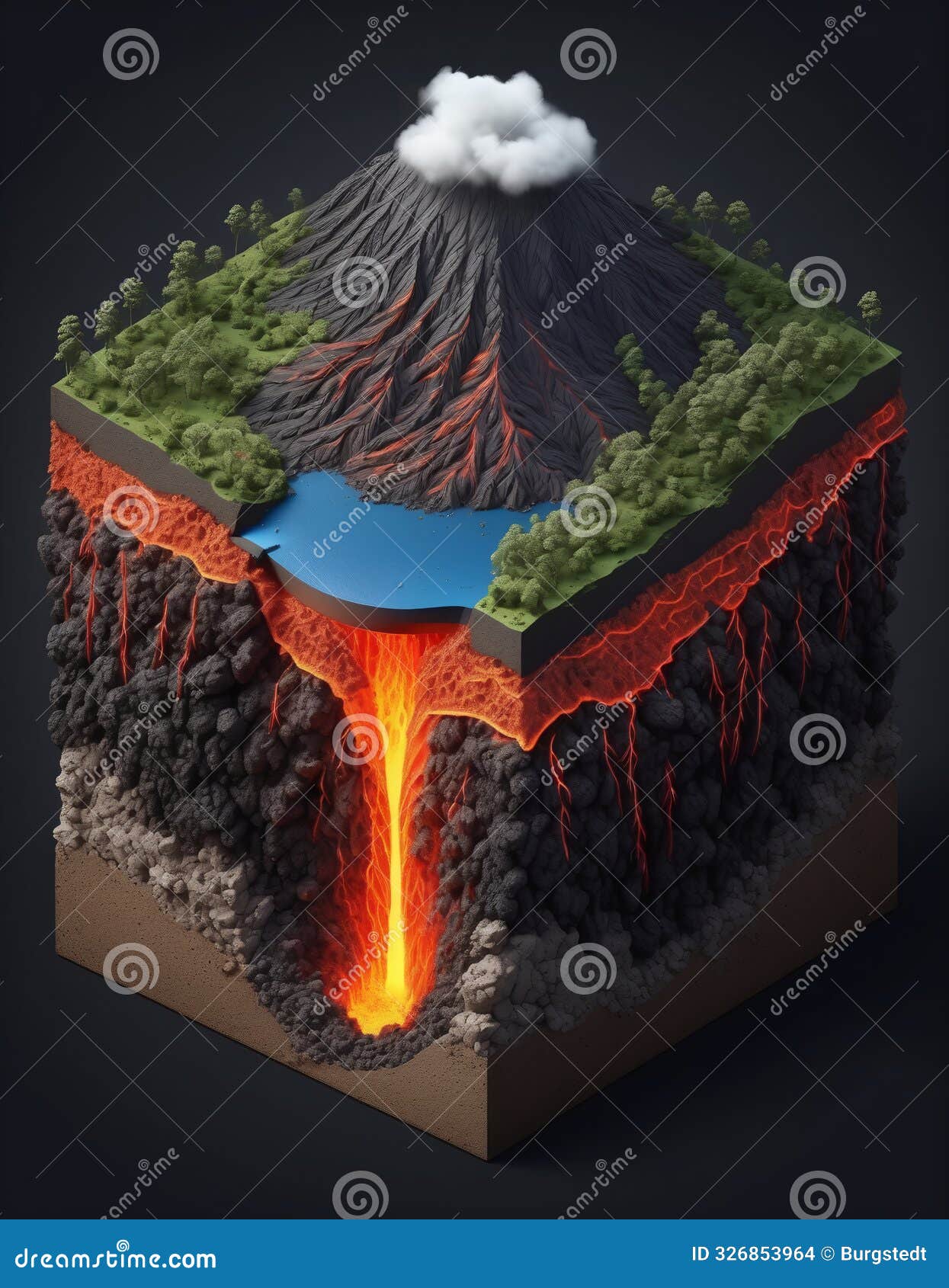 Cross-section of a Piece of the Earth S Crust, Different Composition ...