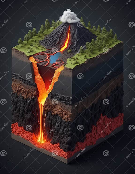 Cross-section of a Piece of the Earth S Crust, Different Composition ...